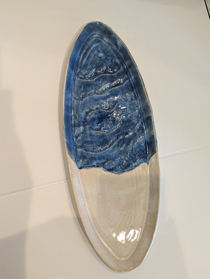 Handmade Ceramic Ocean Themed Tray- 13 Inches Long - Etsy