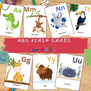 26 High-quality Alphabet Cards Real Animals Free ABC Poster Included - Etsy