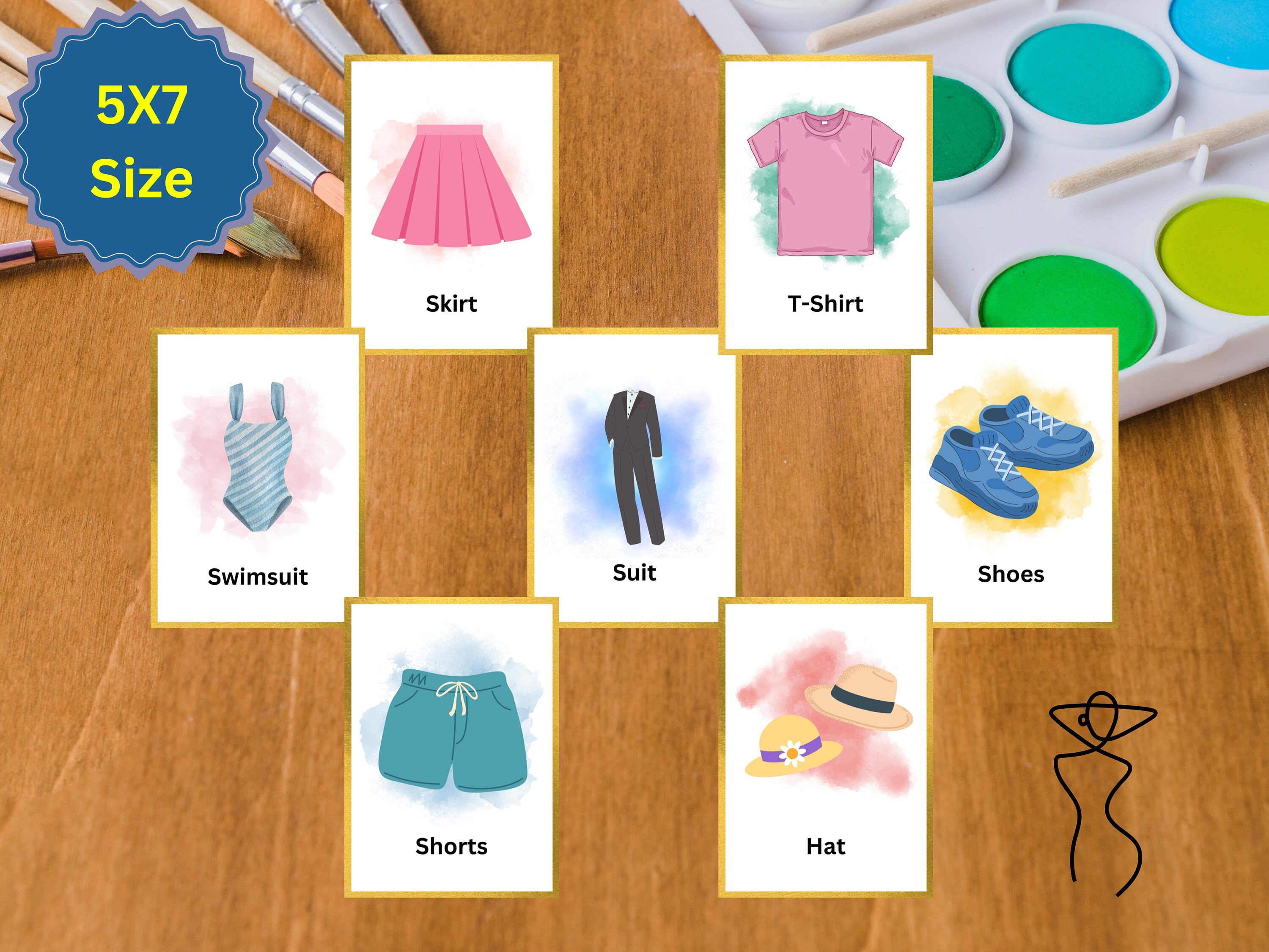 Printable Clothing Flash Cards for Kids Pdf Png Svg Entertaining Cards ...