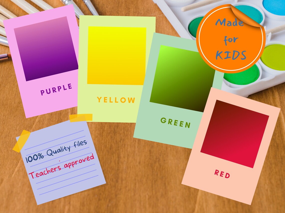 Printable Colours Flash Cards for Kids Pdf Png Svg Jpg Entertaining ...