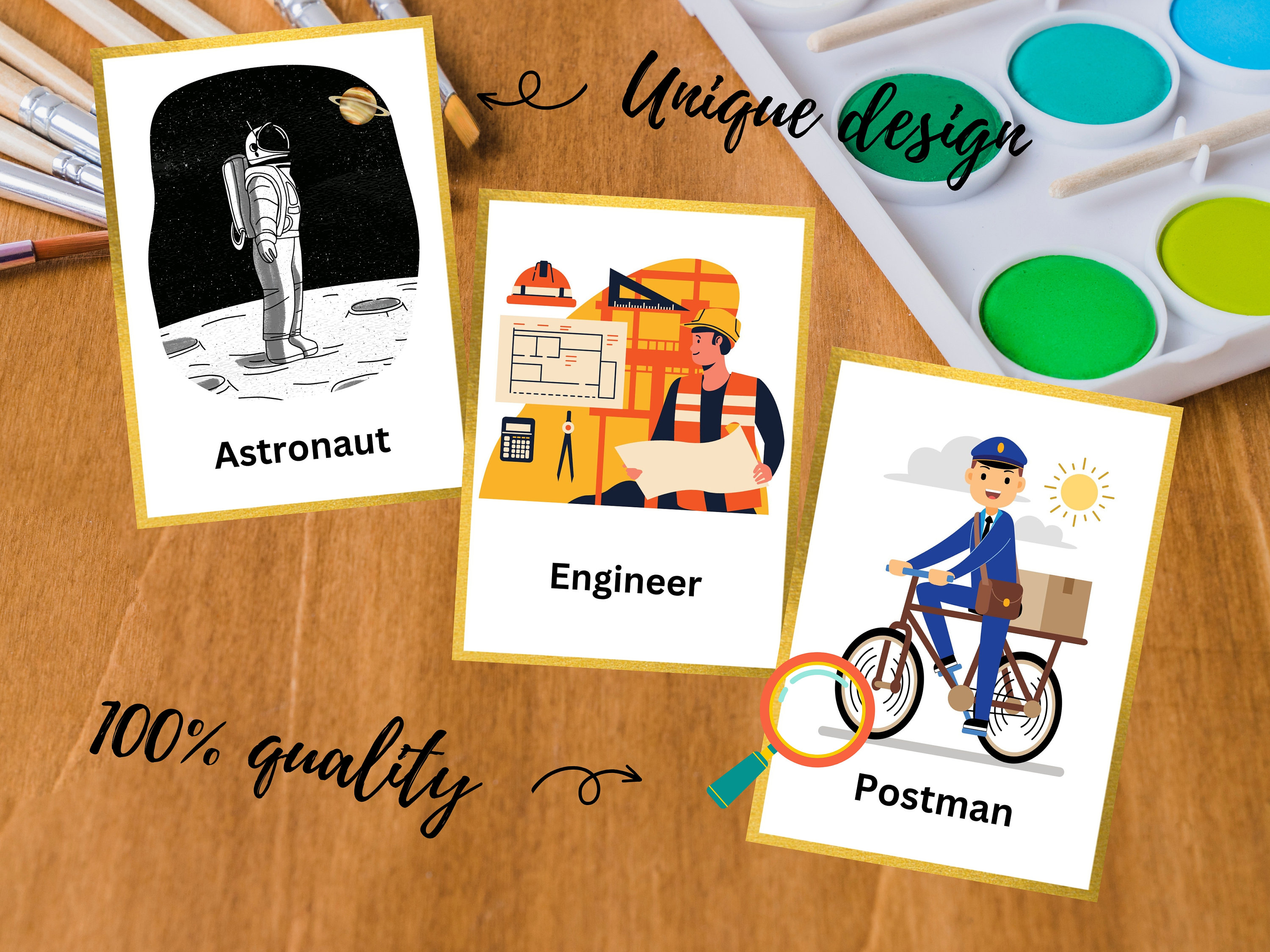 Printable Jobs Flash Cards for Kids Pdf Png Svg Entertaining Cards ...