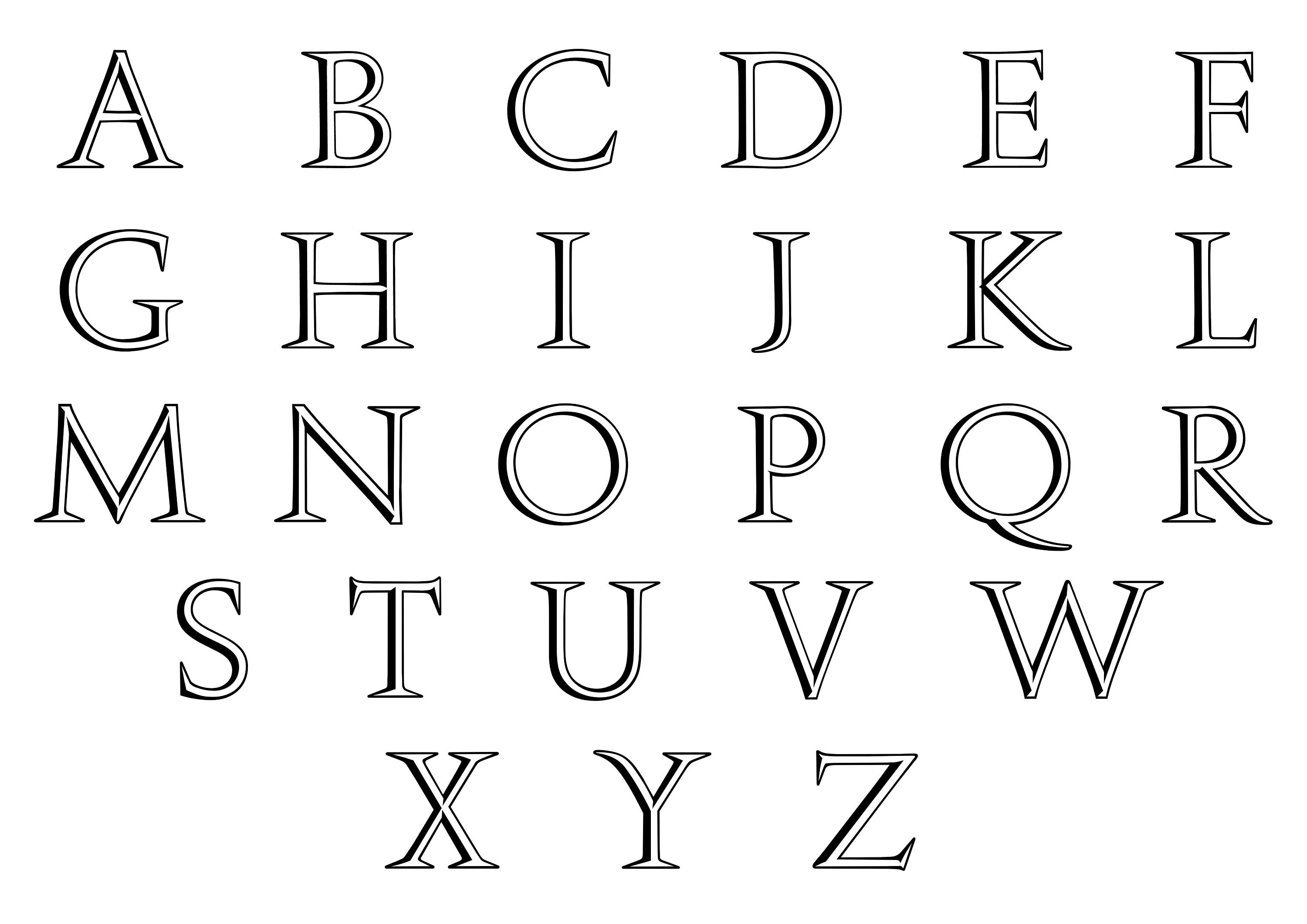 Full Alphabet Template- PDF - SVG - for DIY Projects - Printable ...