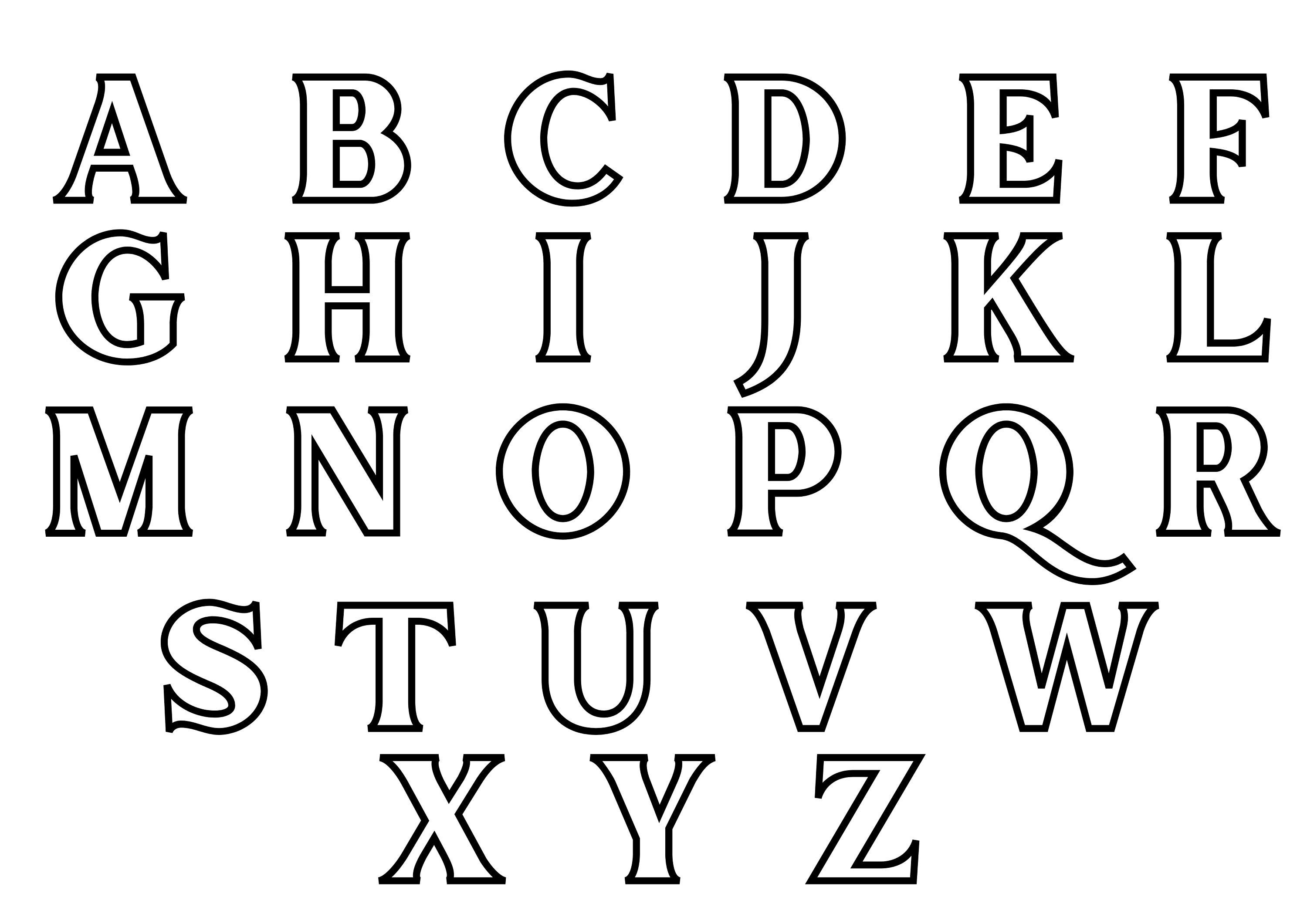 Full Alphabet Template- PDF - SVG - for DIY Projects - Printable ...
