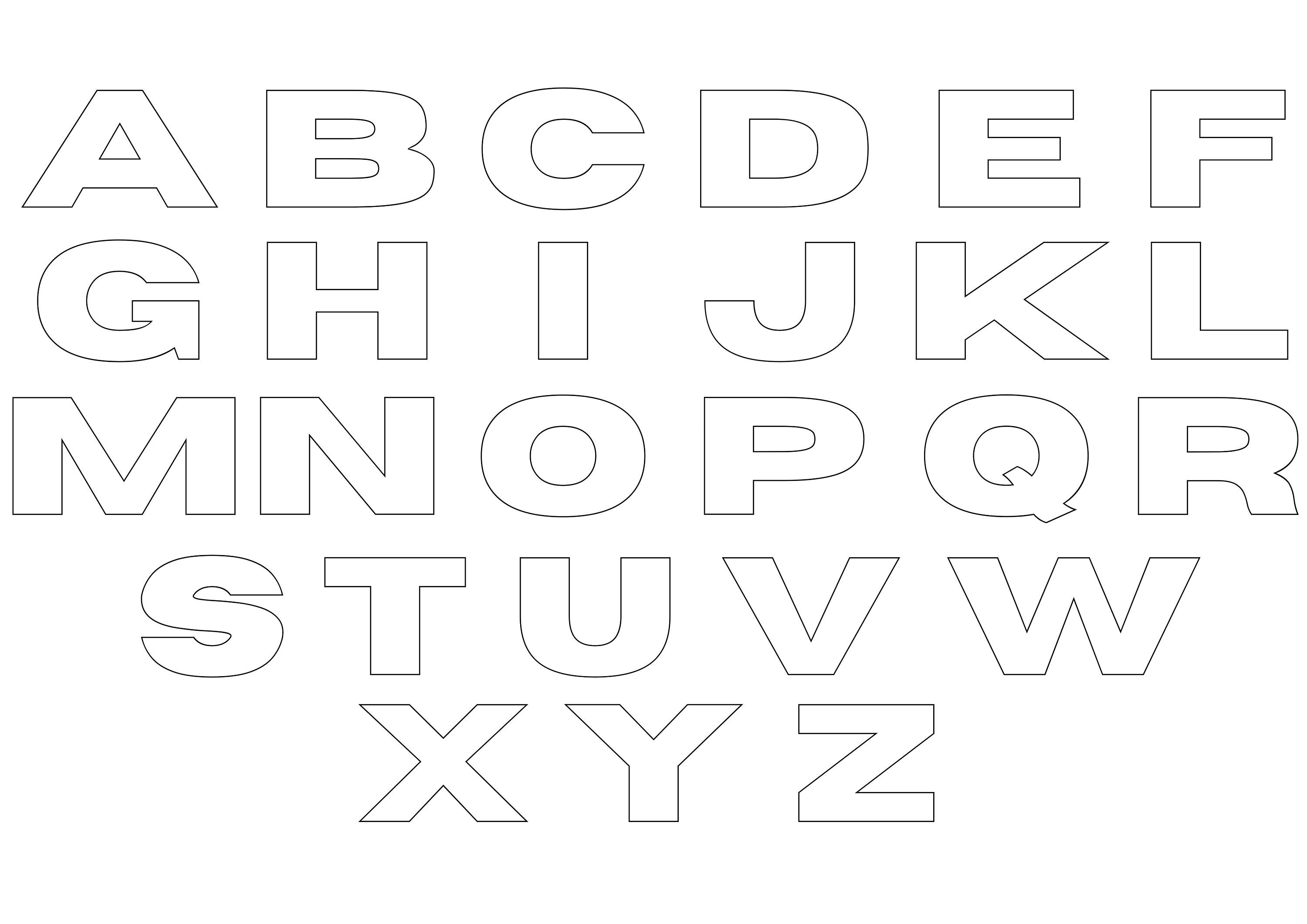 Full Alphabet Template- PDF - SVG - for DIY Projects - Printable ...