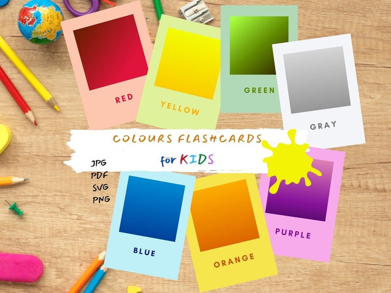 Numbers Flash Cards - for Kids - Pdf - Png - Svg - Entertaining Cards ...