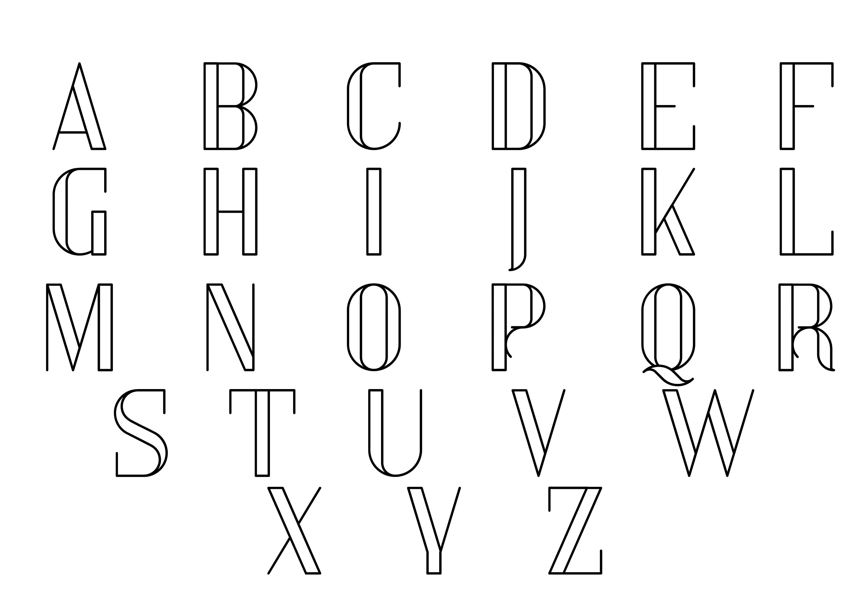 Full Alphabet Template- PDF - SVG - for DIY Projects - Printable ...