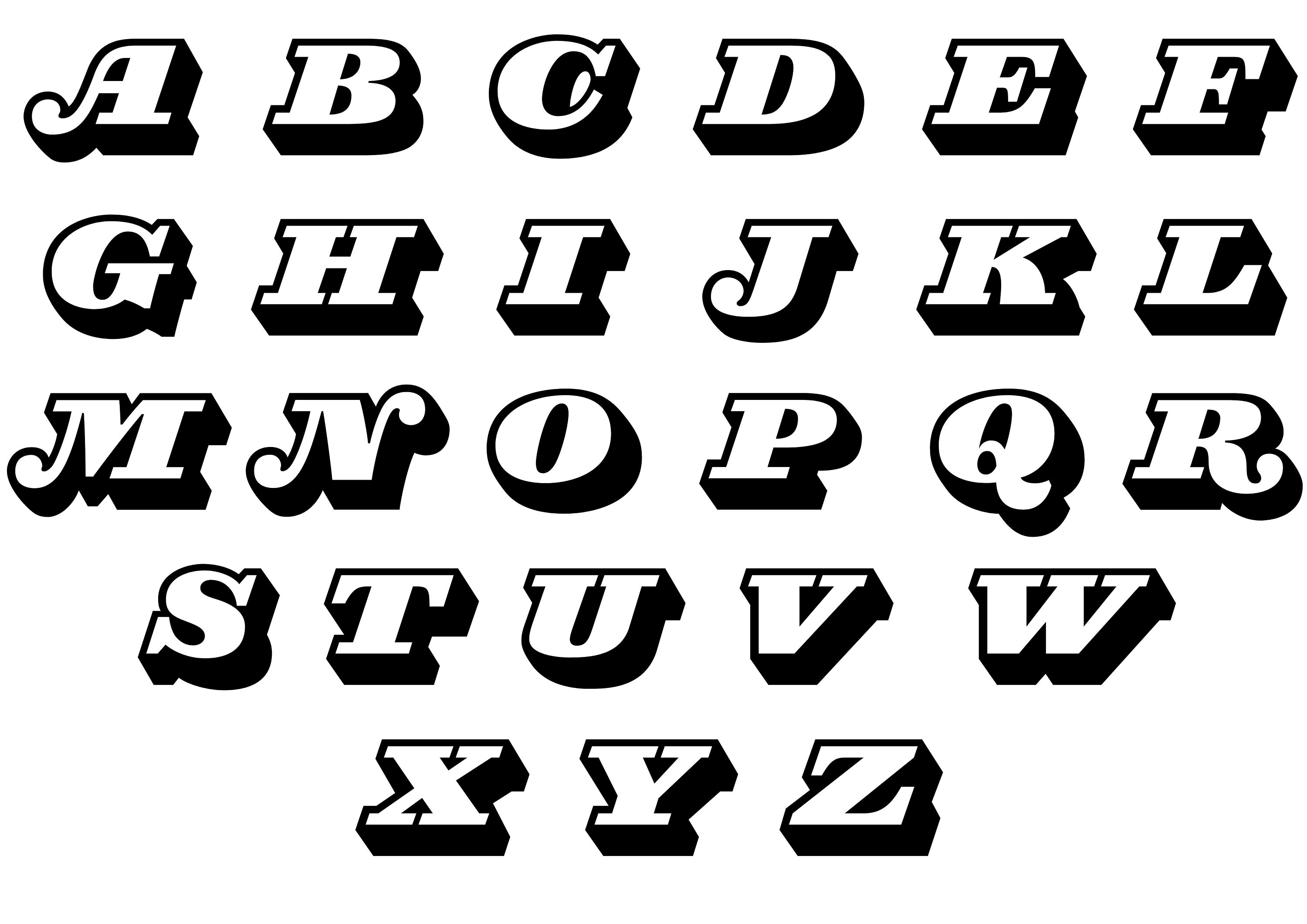 Full Alphabet Template PDF SVG for DIY Projects Printable Letters - Etsy