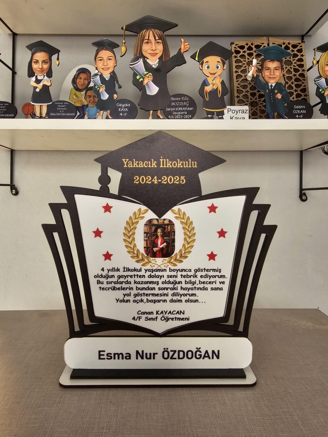 Personalized Acrylic or Wooden Book-shaped Photo Plaque,custom Engraved ...