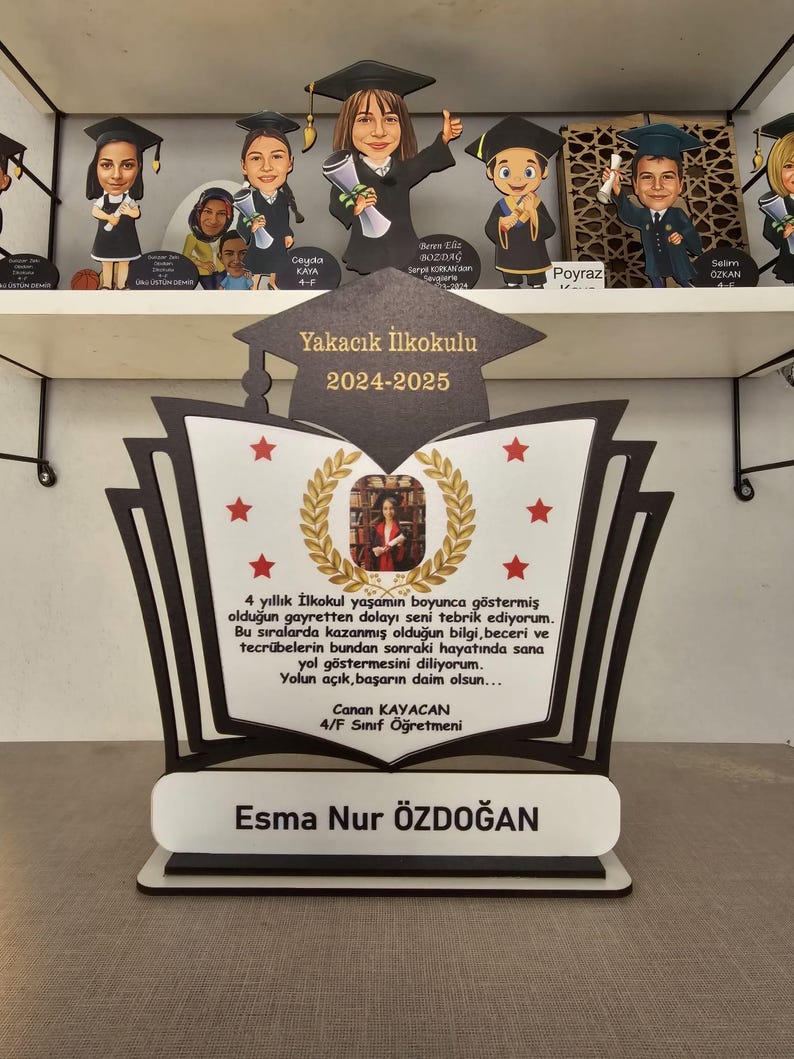 Personalized Acrylic or Wooden Book-shaped Photo Plaque,custom Engraved ...