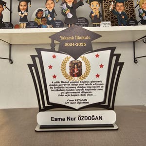 Personalized Acrylic or Wooden Book-shaped Photo Plaque,custom Engraved ...