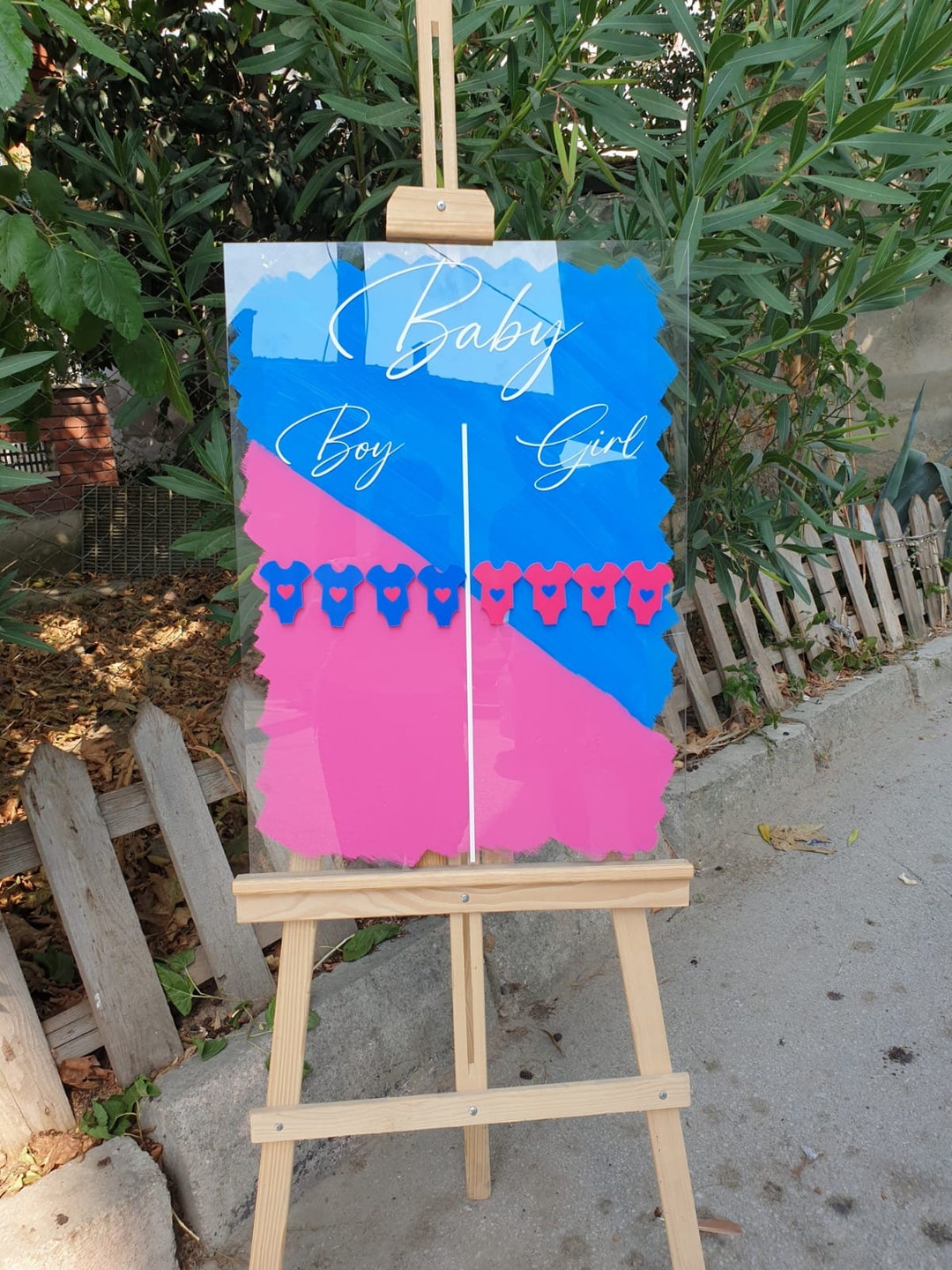 Gender Reveal Voting Board With Baby Clothes Magnet,he or She Gender ...