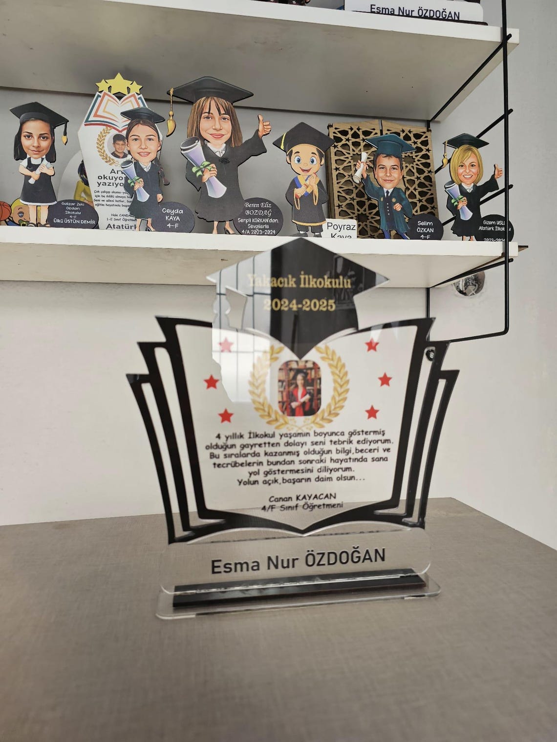 Personalized Acrylic or Wooden Book-shaped Photo Plaque,custom Engraved ...