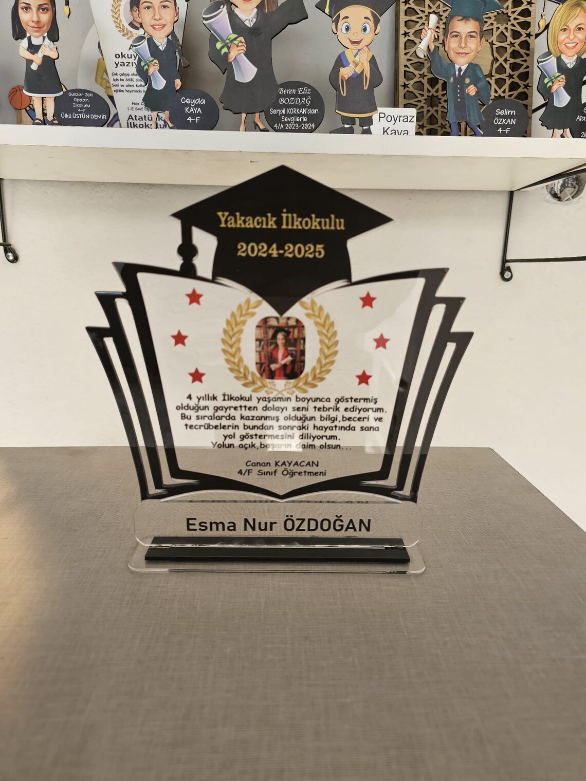 Personalized Acrylic or Wooden Book-shaped Photo Plaque,custom Engraved ...