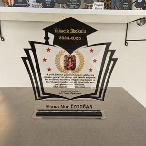 Personalized Acrylic or Wooden Book-shaped Photo Plaque,custom Engraved ...