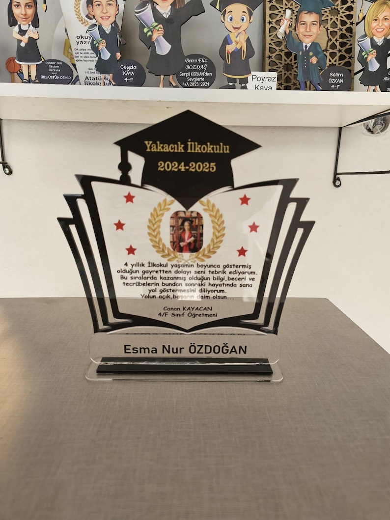 Personalized Acrylic or Wooden Book-shaped Photo Plaque,custom Engraved ...