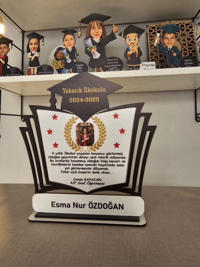 Personalized Acrylic or Wooden Book-shaped Photo Plaque,custom Engraved ...