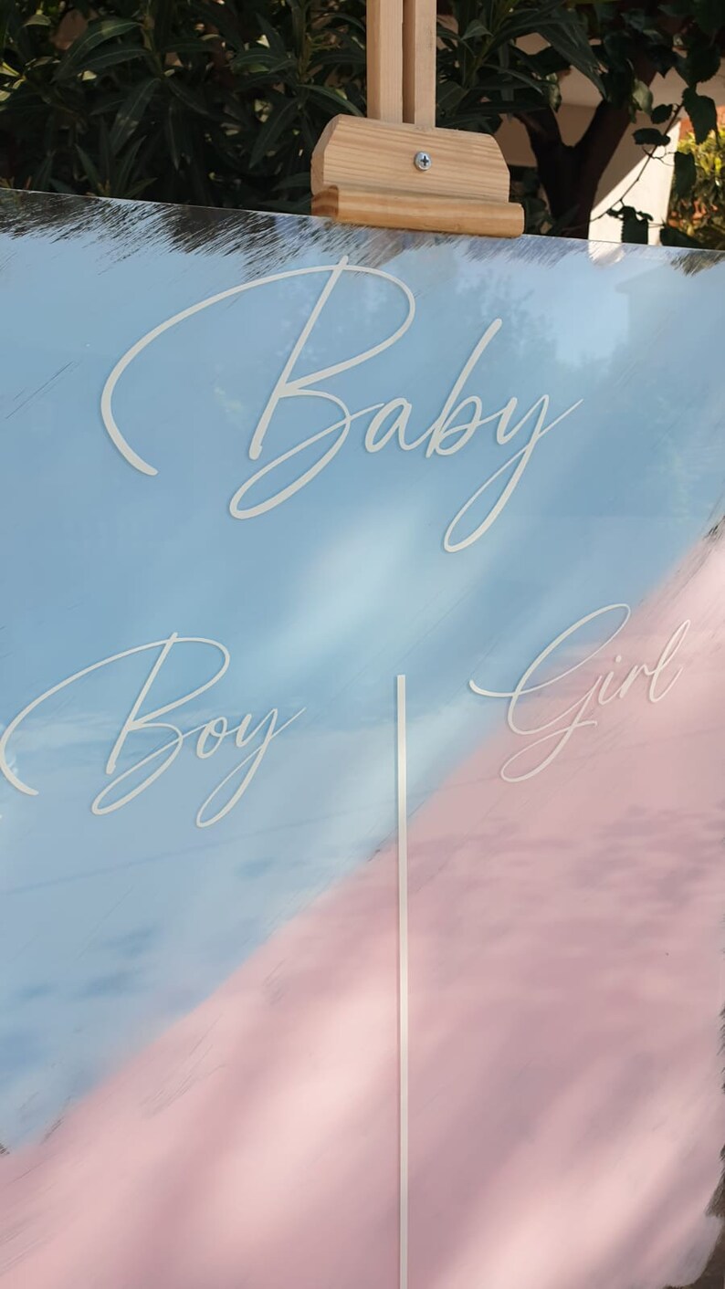 Gender Guess Acrylic Painted Board,he or She What Will Baby Be Sign ...