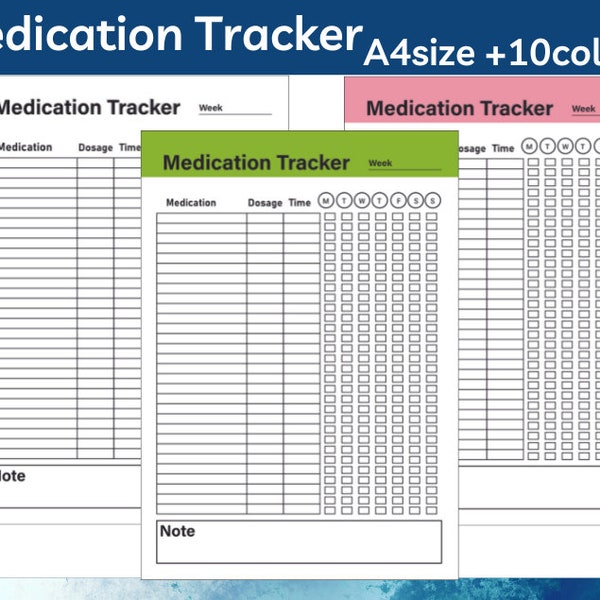 Print at Home Medication Chart - Etsy