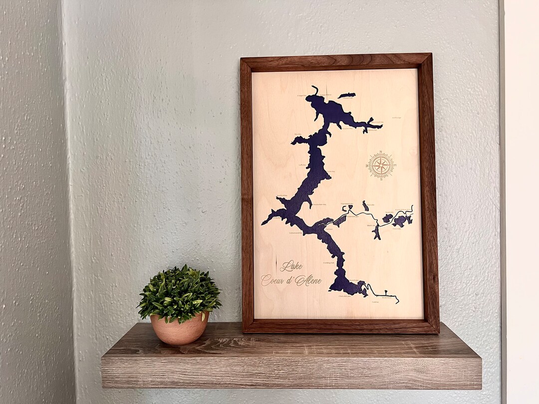 Lake Coeur D’alene Map, Family, Cabin, Lake Place, Idaho, Coeur D’alene ...