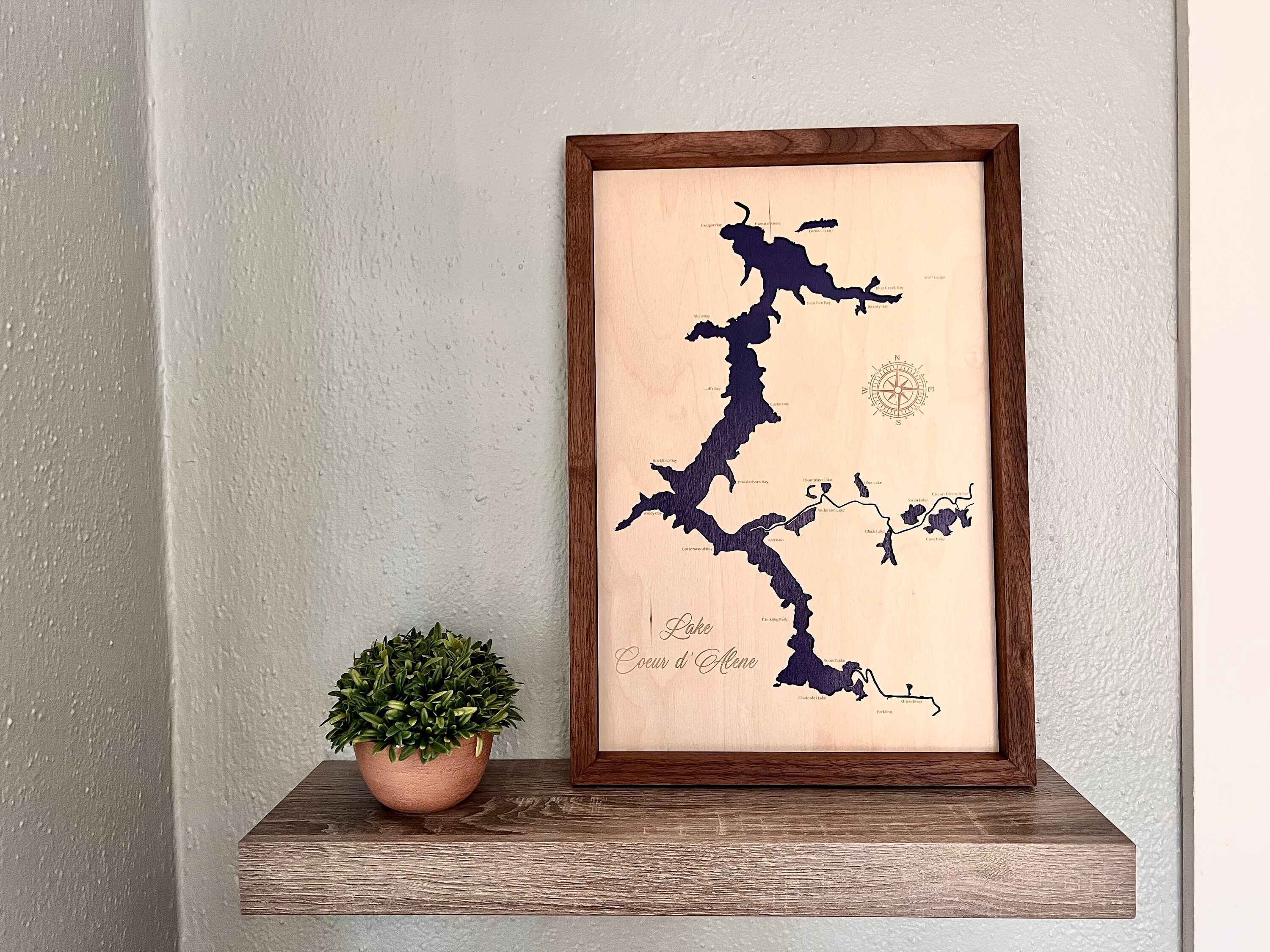 Lake Coeur D’alene Map, Family, Cabin, Lake Place, Idaho, Coeur D’alene ...