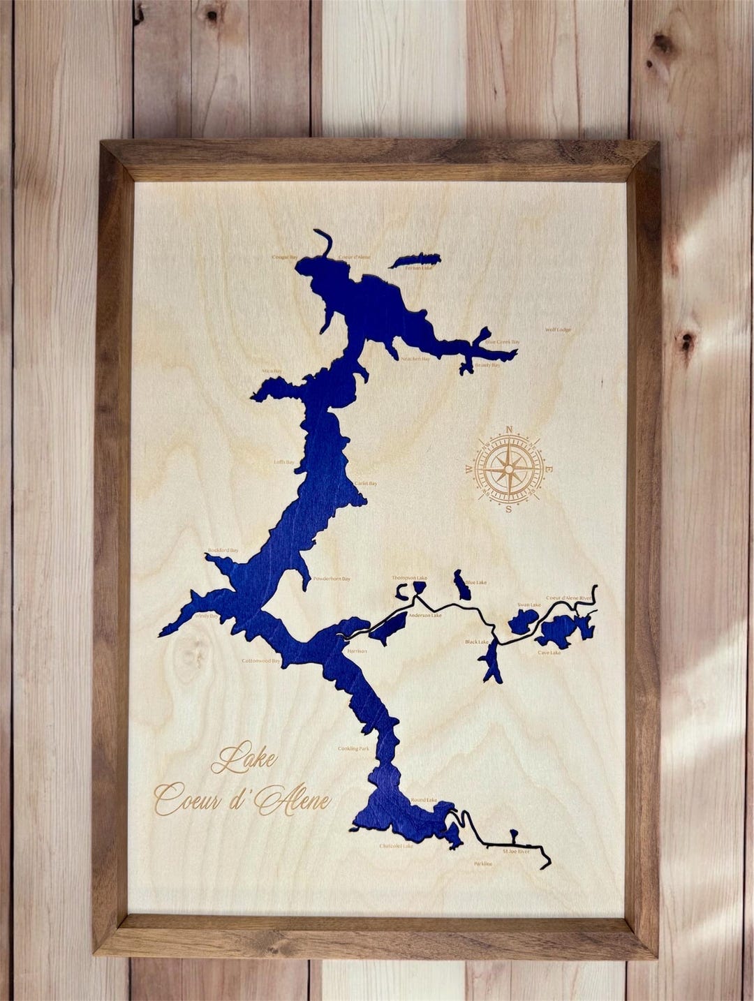 Lake Coeur D’alene Map, Family, Cabin, Lake Place, Idaho, Coeur D’alene ...