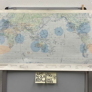 Space Shuttle Challenger Orbit Map STS 61-A, Aerospace July 1985 Last ...