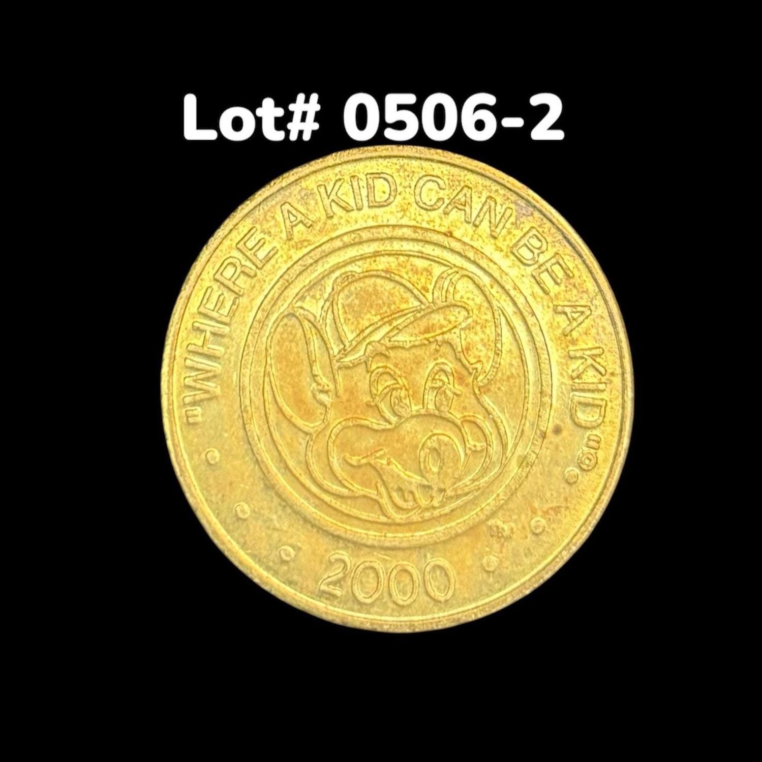 2000 2001 Chuck E Cheese's Tokens 5 Prize Token, Five X Chucky Cheese ...