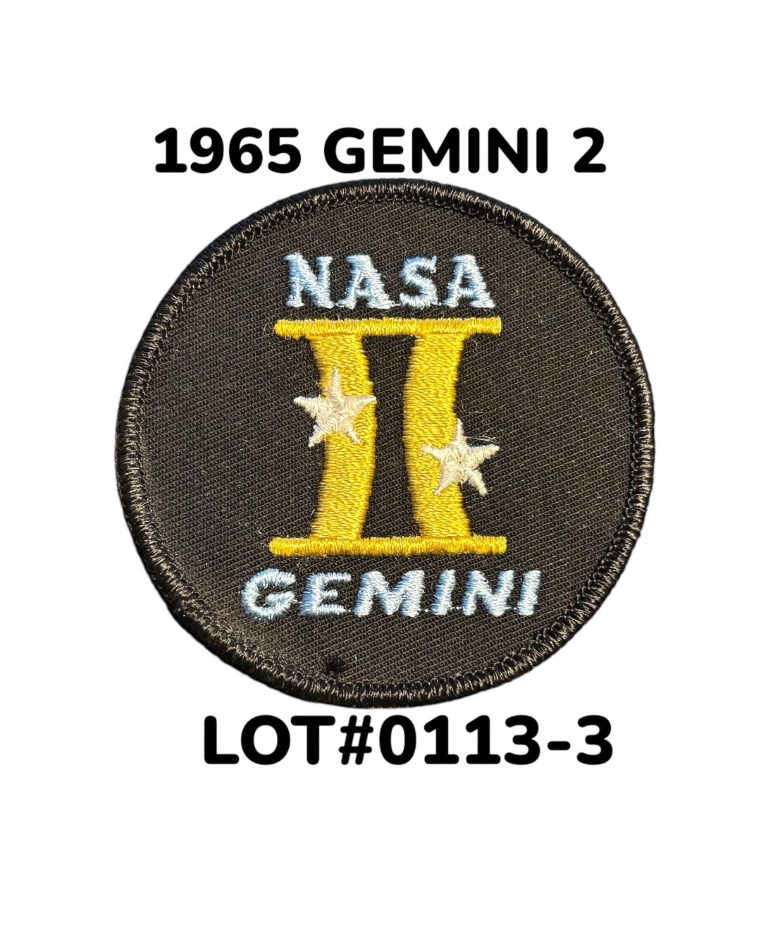 1960's NASA Project Gemini 2 MISSION Patch, Gemini II, Spaceflight ...