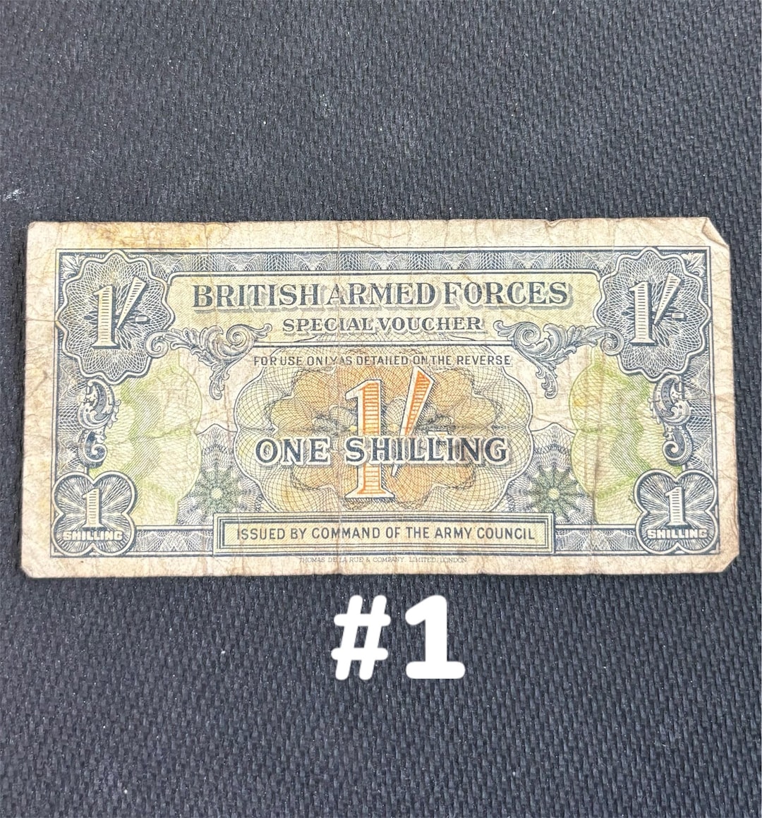 WWII British Military Armed Forces Special Voucher Currency, 1 Voucher ...