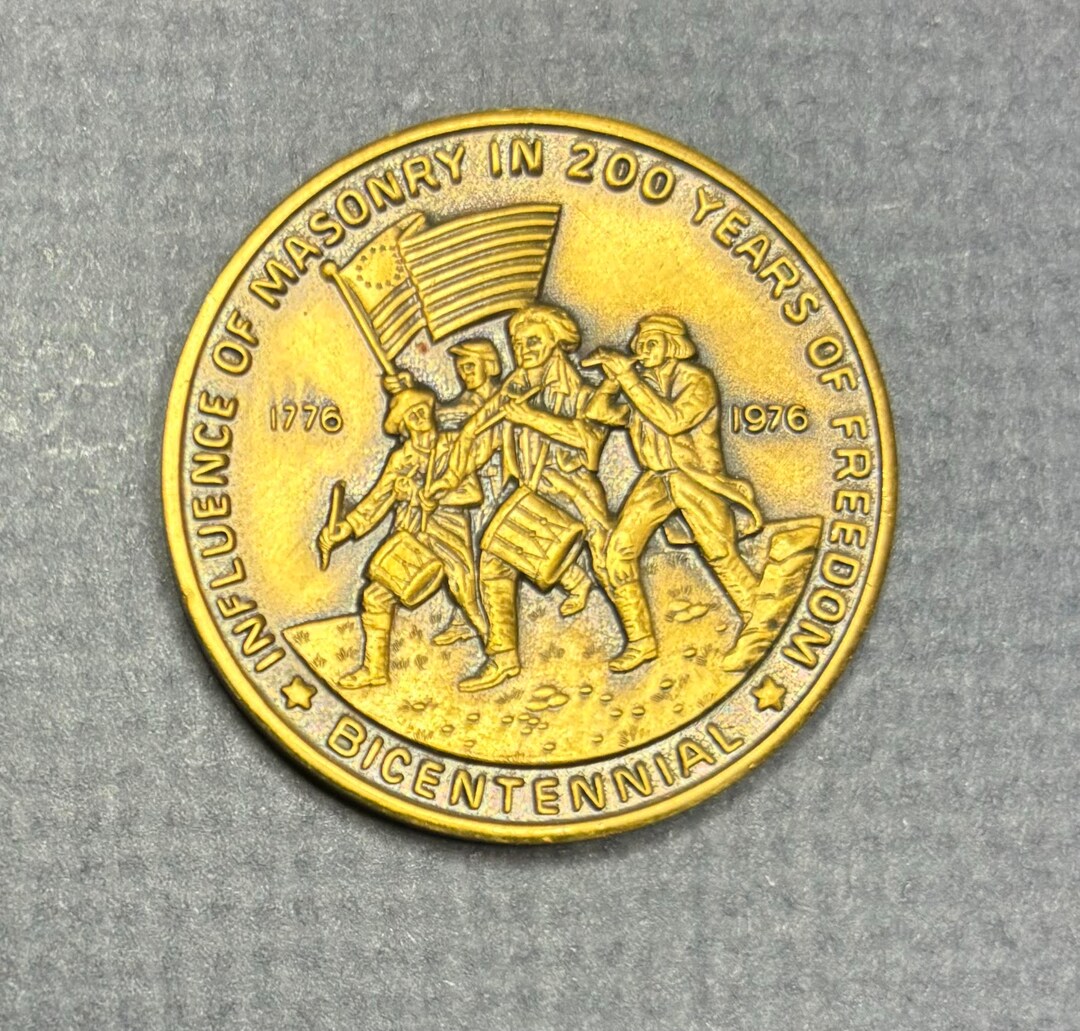 1976 Masonic Coin, Grand Lodge of Texas , Influence of Masonry 200 ...