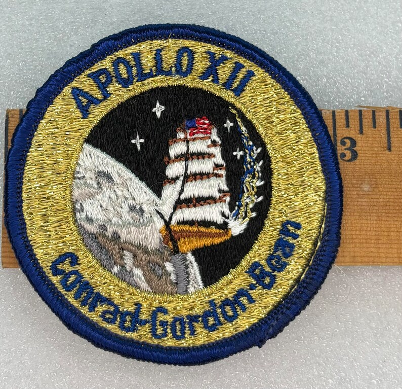 1970's Apollo 12 Crew Patch, APOLLO XII Mission, NASA, Original Cloth ...