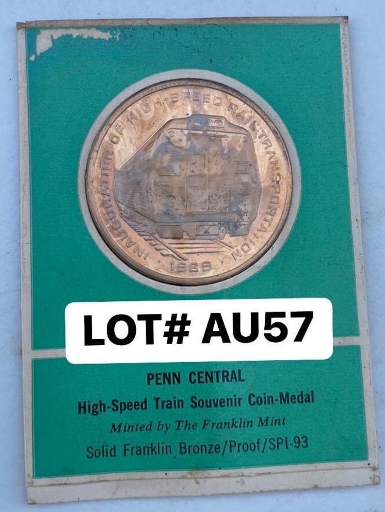 1969 Penn Central High Speed Train Souvenir Coin Medal Token - Etsy