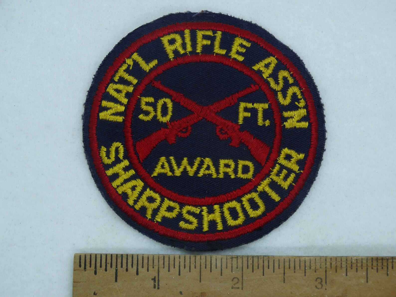 NRA Sharpshooter 50 FT Award Patch, 1960's National Rifle Association ...