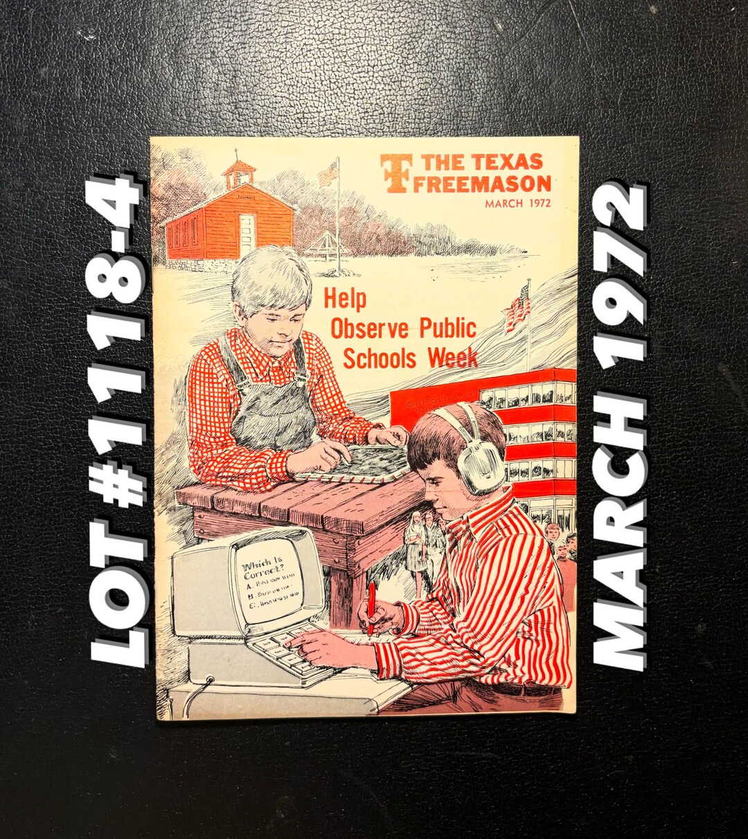 1972 March the Texas Freemason, Help Observe Public Schools Week, Texan ...