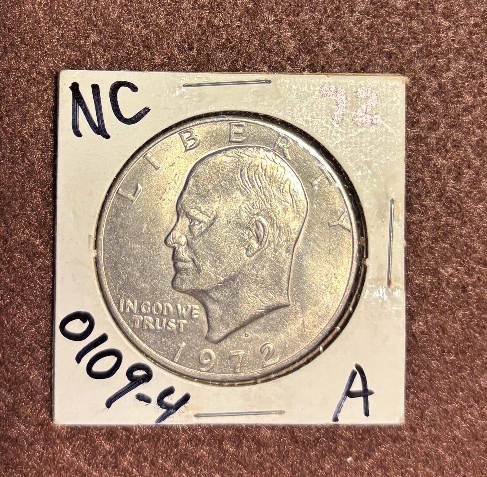 1972 IKE 40% Silver Coins, Eisenhower Dollar Coins, Philadelphia ...