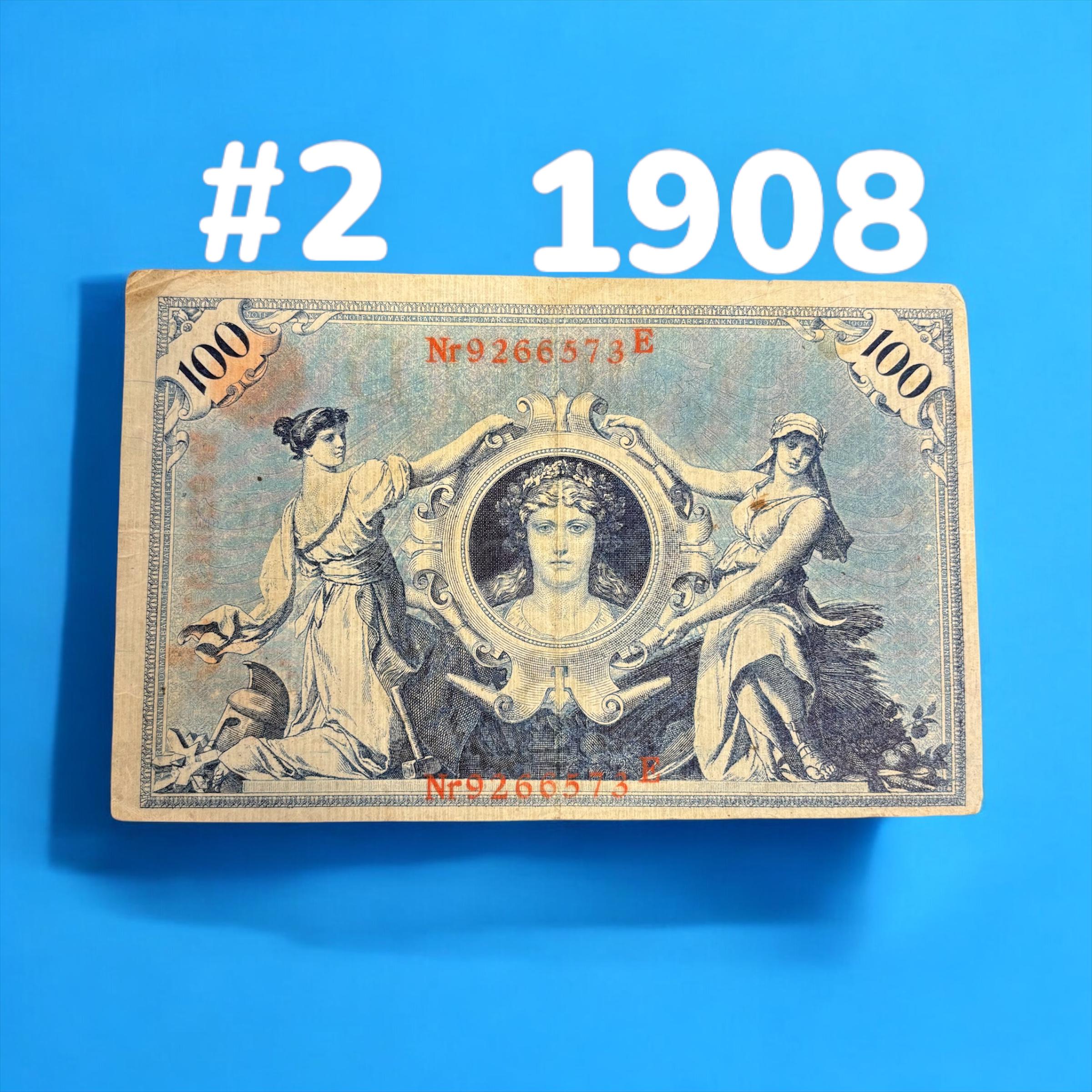 Vintage Pre WWI GERMAN Reich Marks, BANKNOTES, Money, Bank Notes, 1 ...