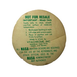 1970 Apollo XIII, Apollo 13, NASA, Vintage Decal, Sticker, Collectable, Space, Moon, Spaceflight ...