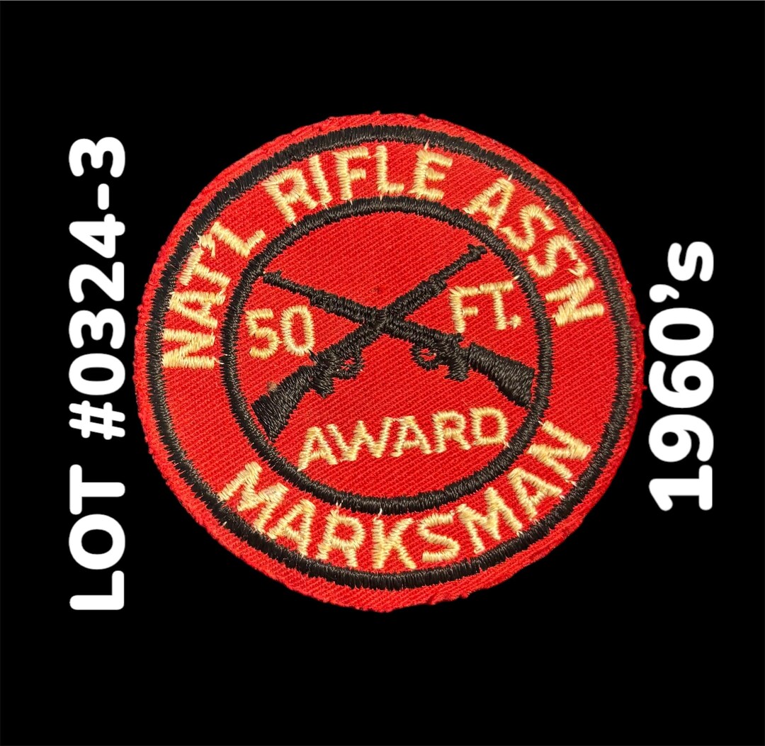 1960's NRA Marksman 50 FT. Award Cloth Patch National Rifle Association ...