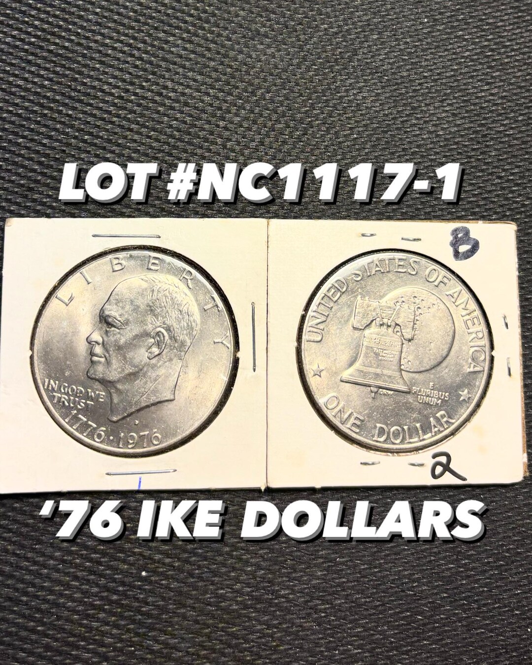 1776 - 1976 Eisenhower Silver Dollar, 40% Silver Coin, DENVER Mint, Bicentennial Commemorative ...