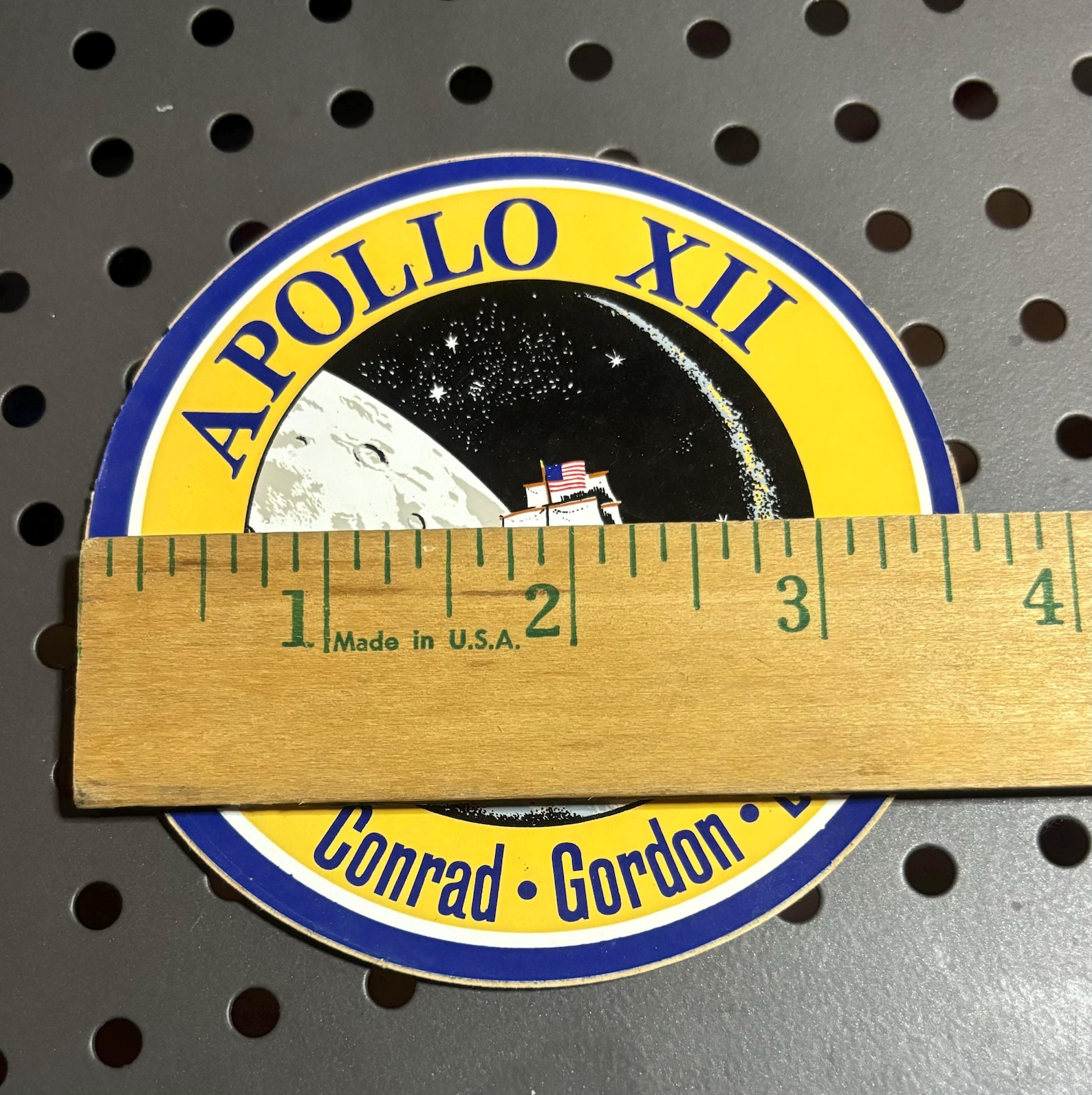 1969 Apollo XII NASA Vintage Decal, Sticker, Collectable, Space, Moon ...