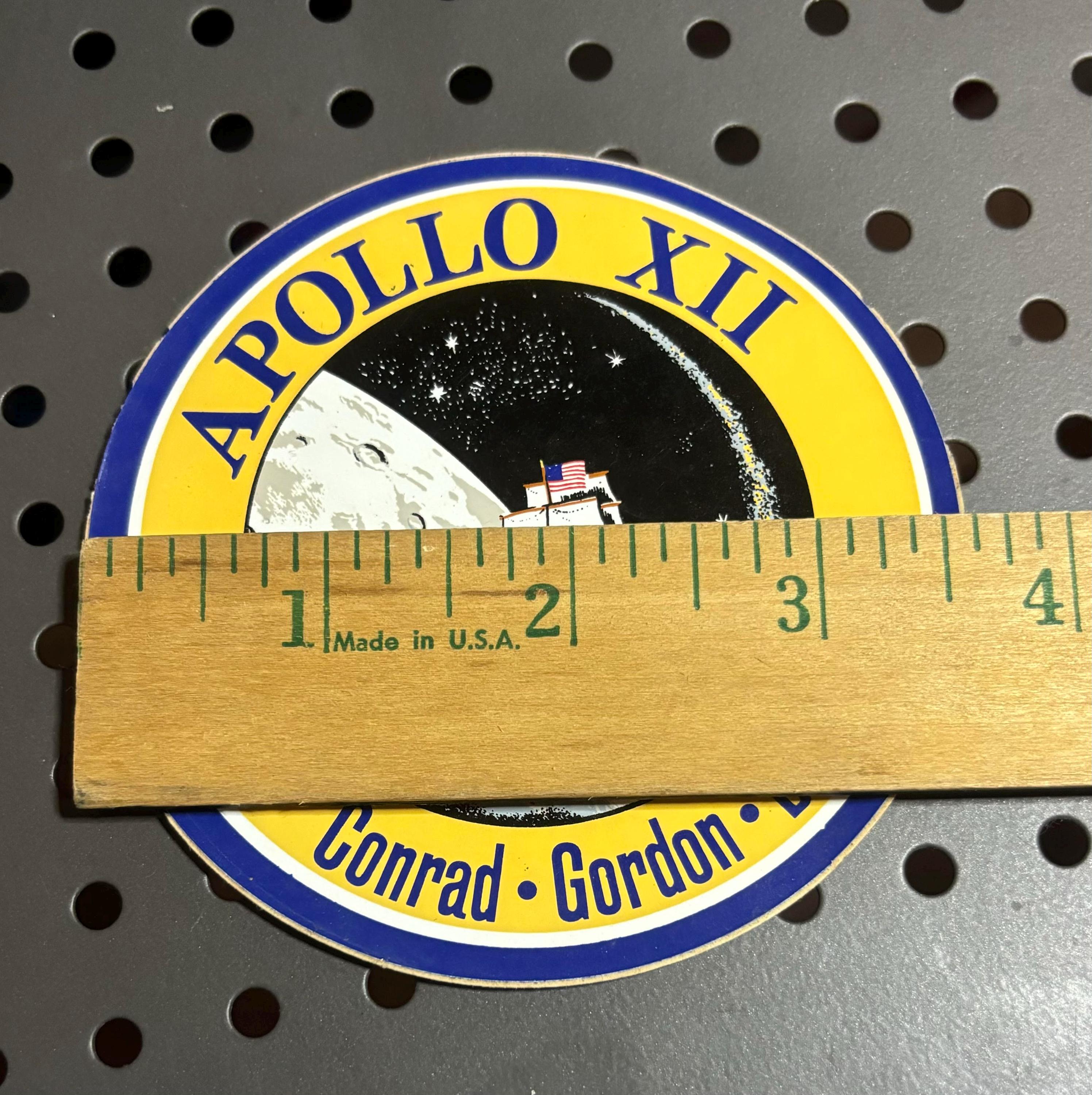 1969 Apollo XII NASA Vintage Decal, Sticker, Collectable, Space, Moon ...