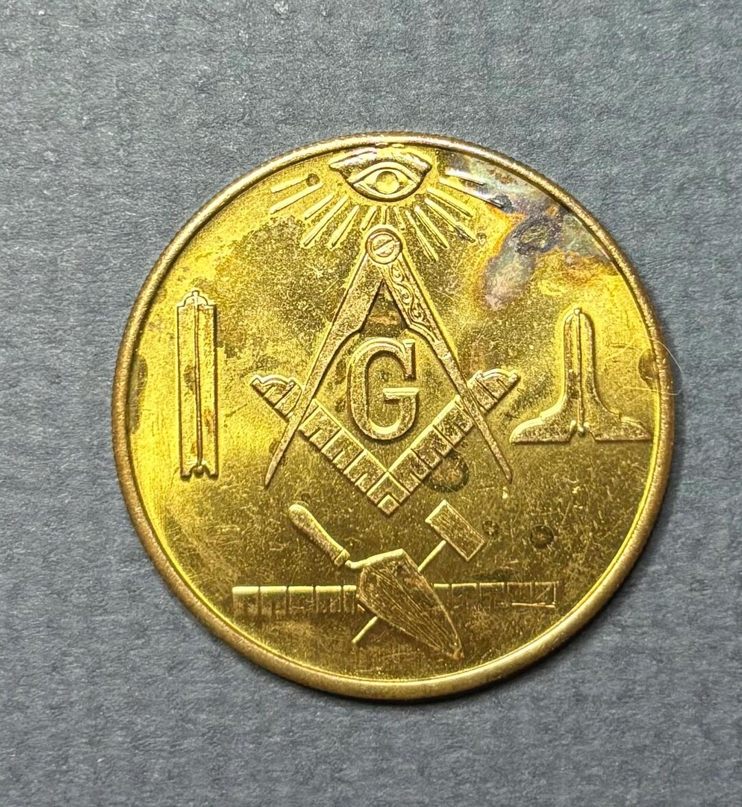 1974 Masonic Coin, Cochran Lodge No 217, F&AM, 100 Years 1874 - 1974 ...