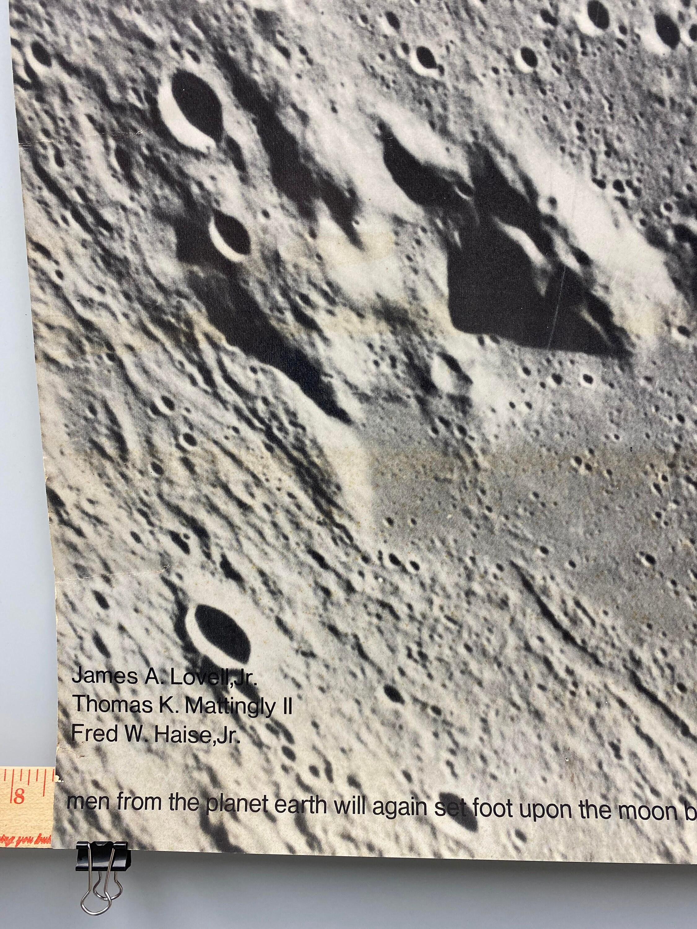 1970 Apollo 13, Man on the Moon, Poster, Lunar, NASA, Space, MCC, Ford ...