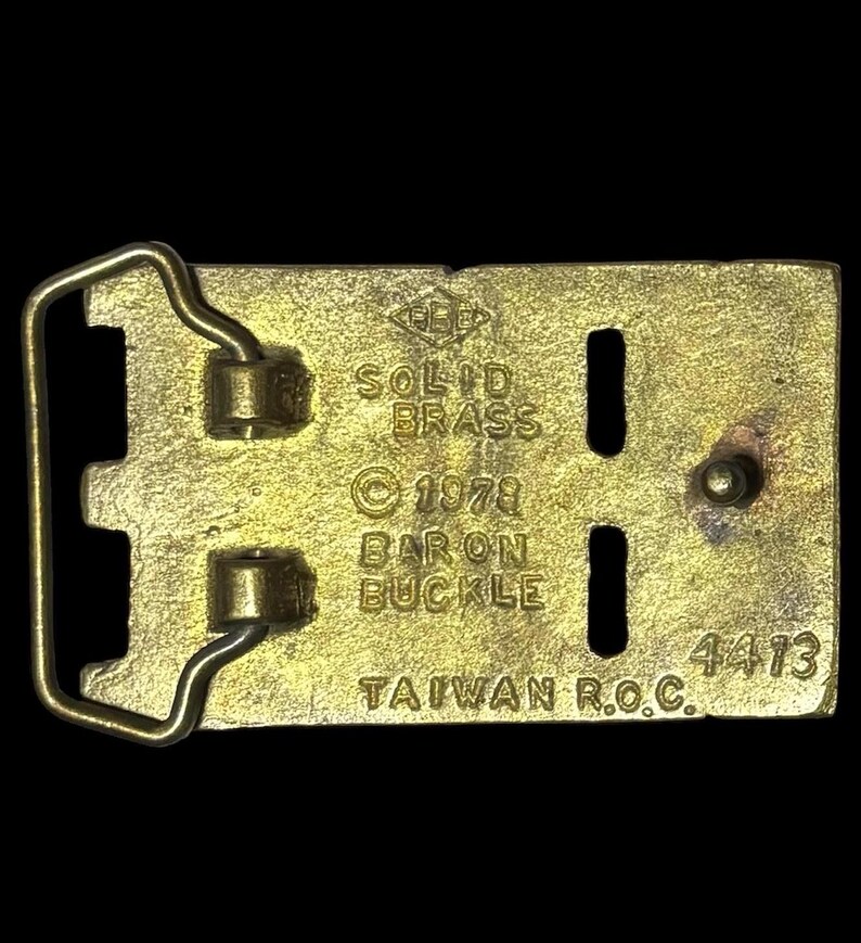 Vintage 1978 BERNIE Solid Brass Belt Buckle, BBB Baron Buckle, Taiwan ...