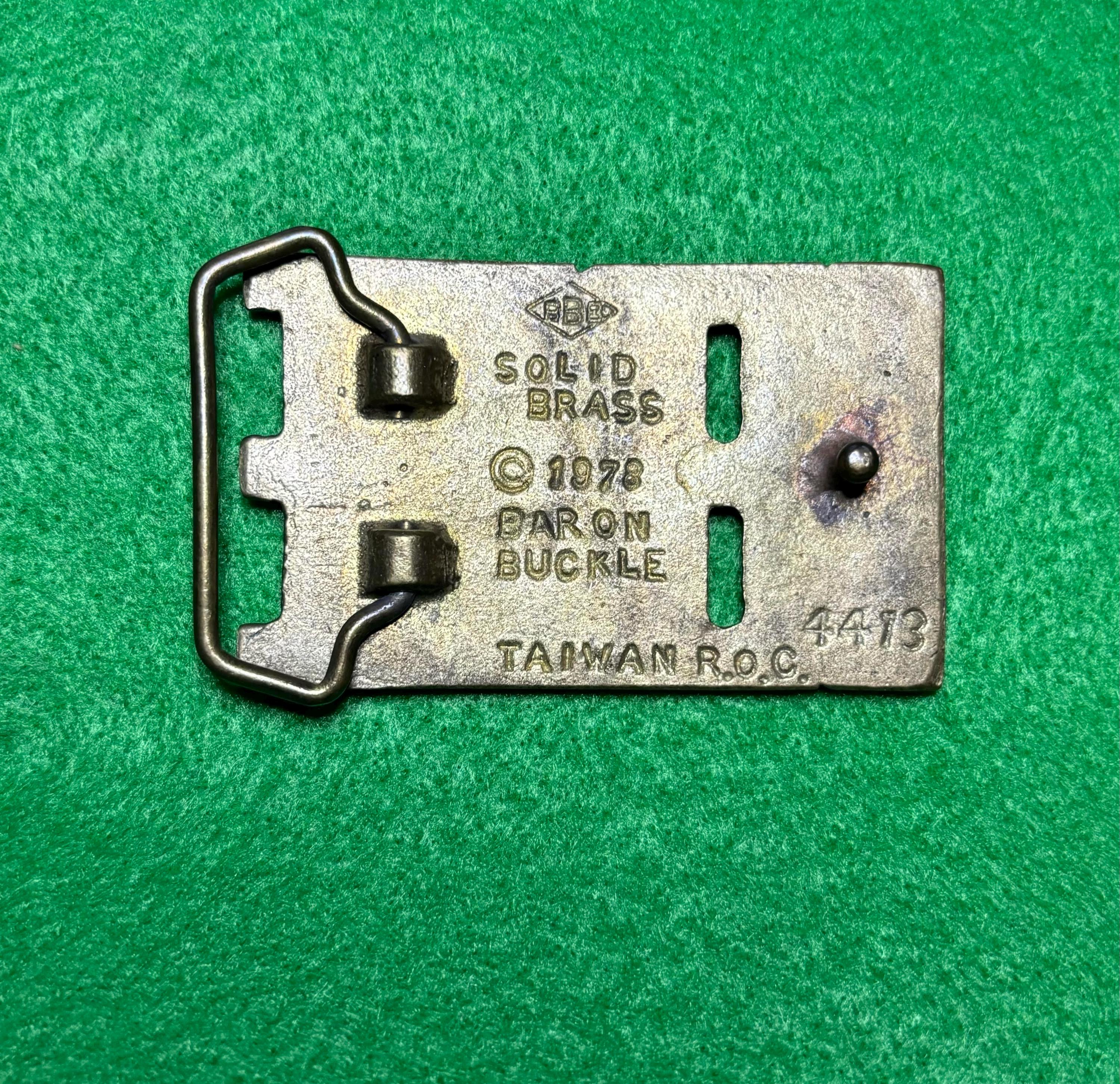 Vintage 1978 BERNIE Solid Brass Belt Buckle, BBB Baron Buckle, Taiwan ...