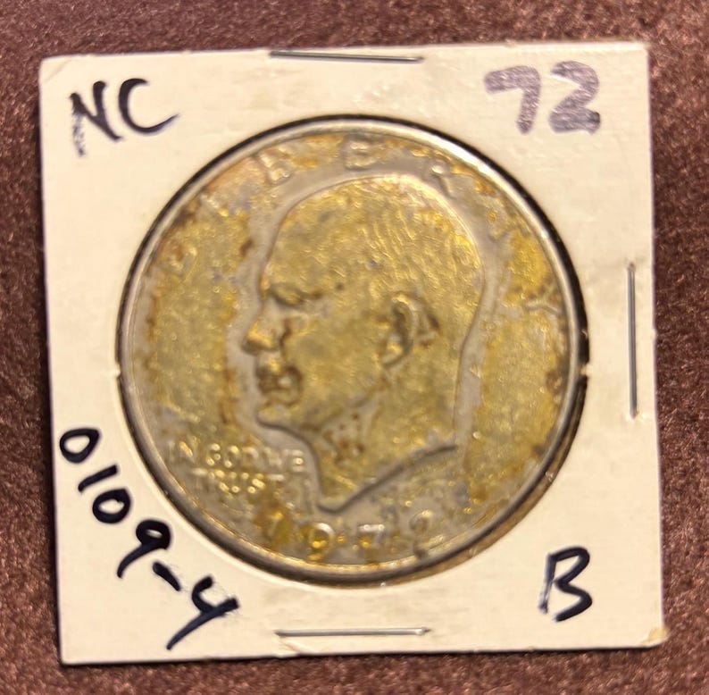 1972 IKE 40% Silver Coins, Eisenhower Dollar Coins, Philadelphia ...