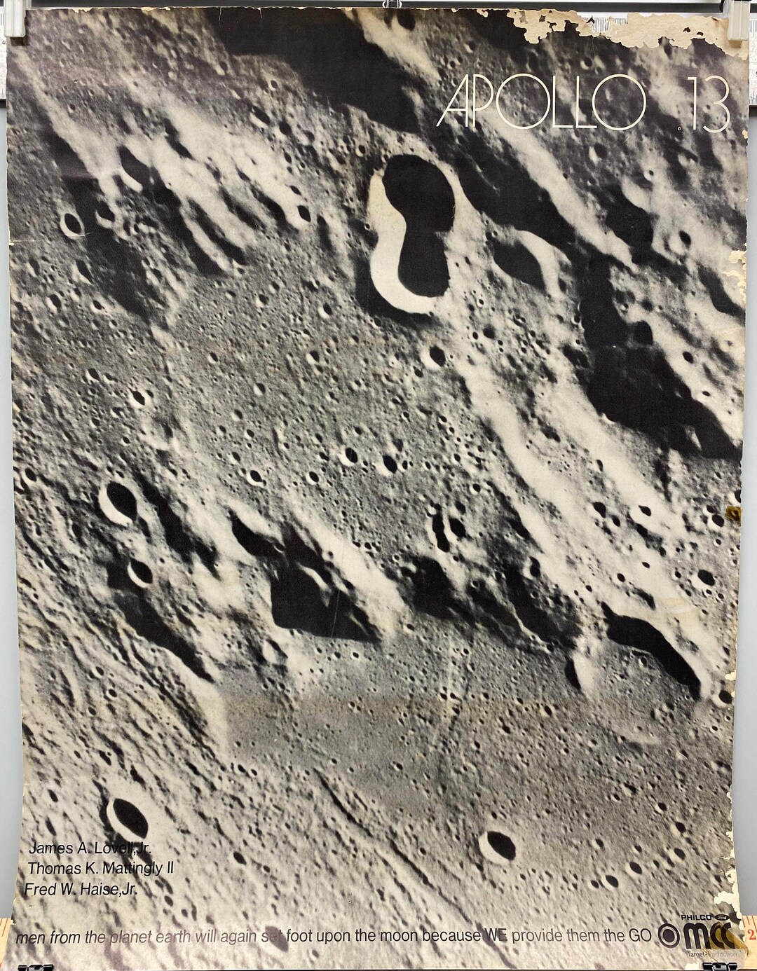 1970 Apollo 13, Man on the Moon, Poster Art, Lunar, NASA, Space, MCC ...