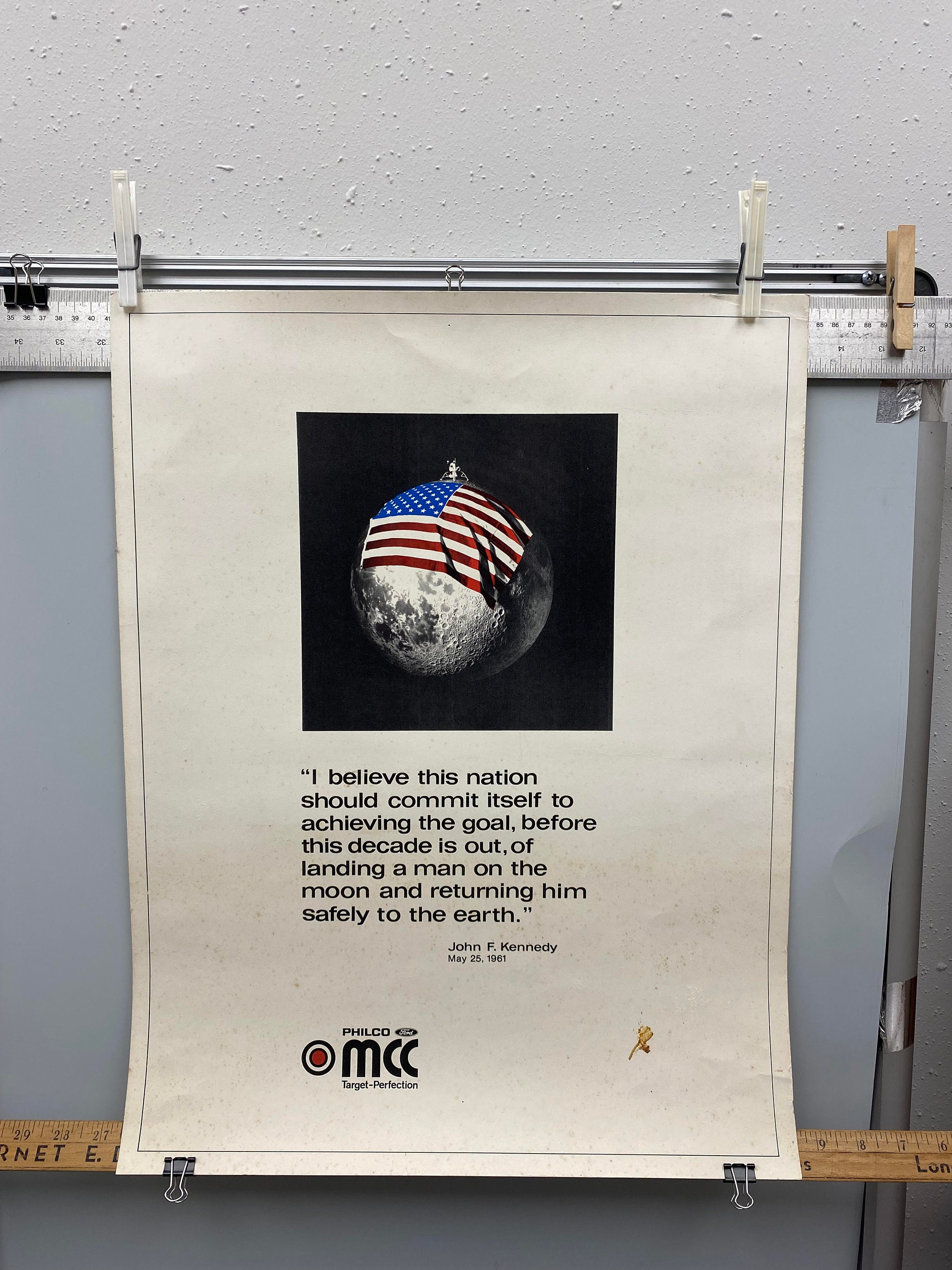 1969 Apollo 11 Lunar Lander on the Moon Poster NASA Space MCC Ford ...