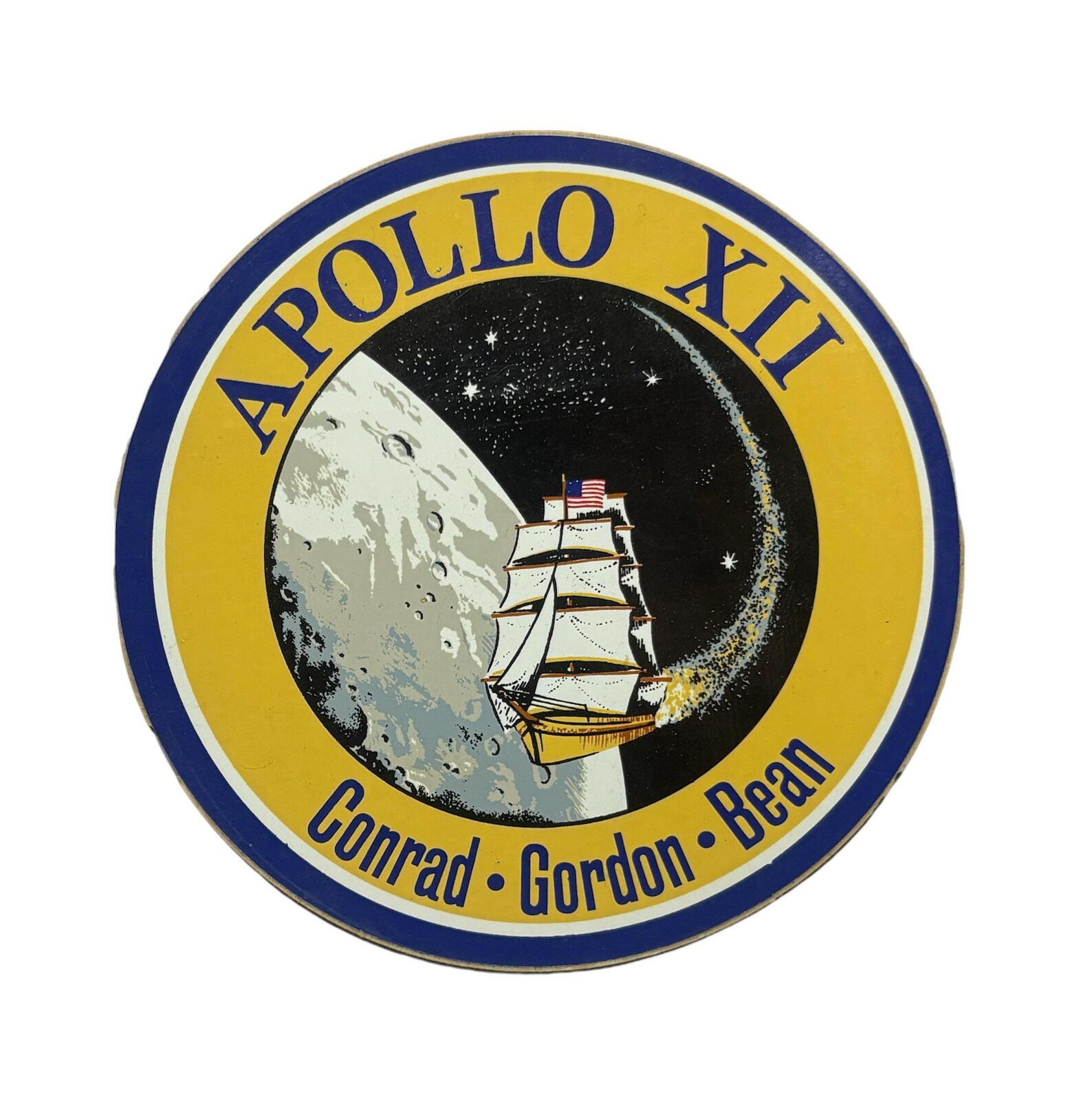 1969 Apollo XII NASA Vintage Decal, Sticker, Collectable, Space, Moon ...