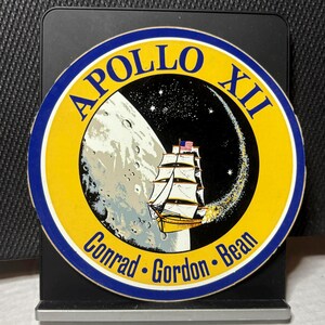 1969 Apollo XII NASA Vintage Decal, Sticker, Collectable, Space, Moon ...